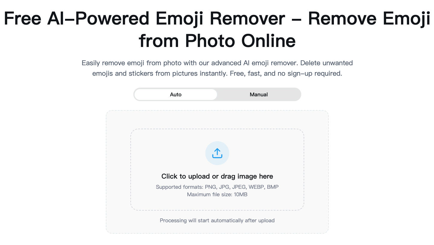Remove Emoji from Photo Online Free - AI Emoji Remover